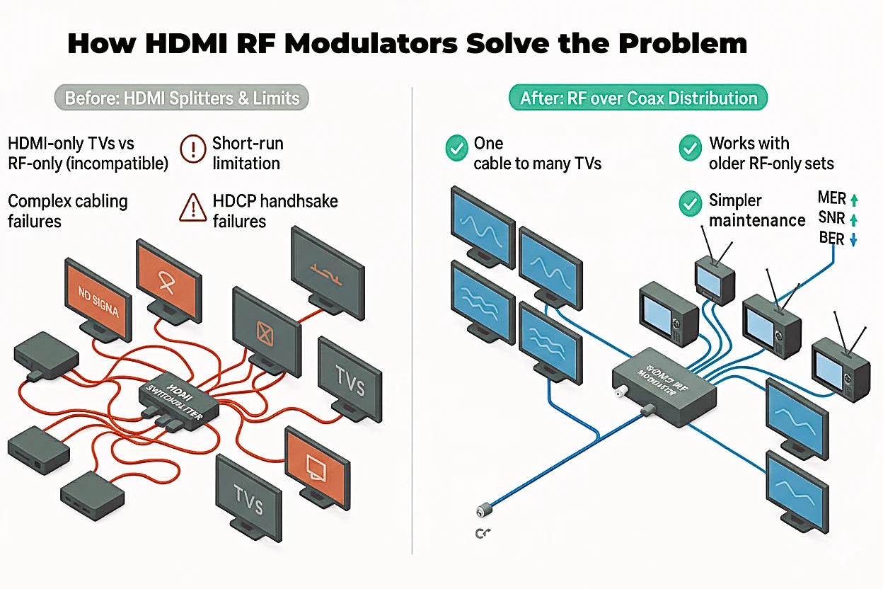 HDMI RF Modulator: How to Convert HDMI to Coax with Ease - Fly-Wing